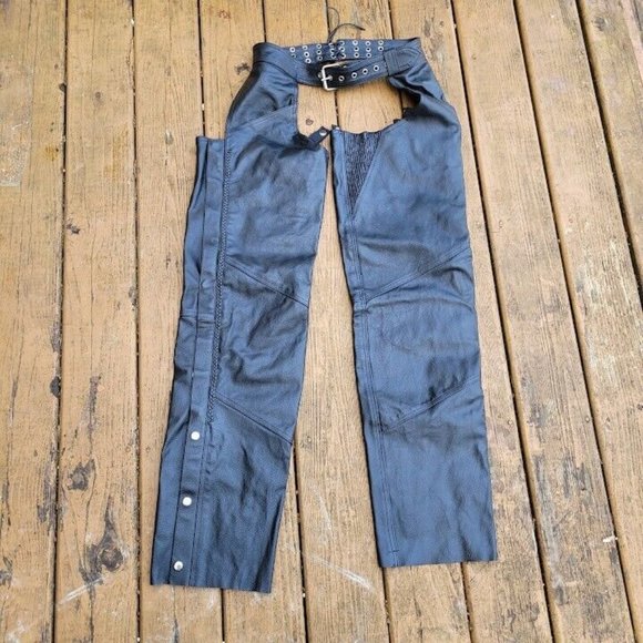 Pants & Jumpsuits | Leather Lady Chaps Large Biker Rally Sturgis Party ...